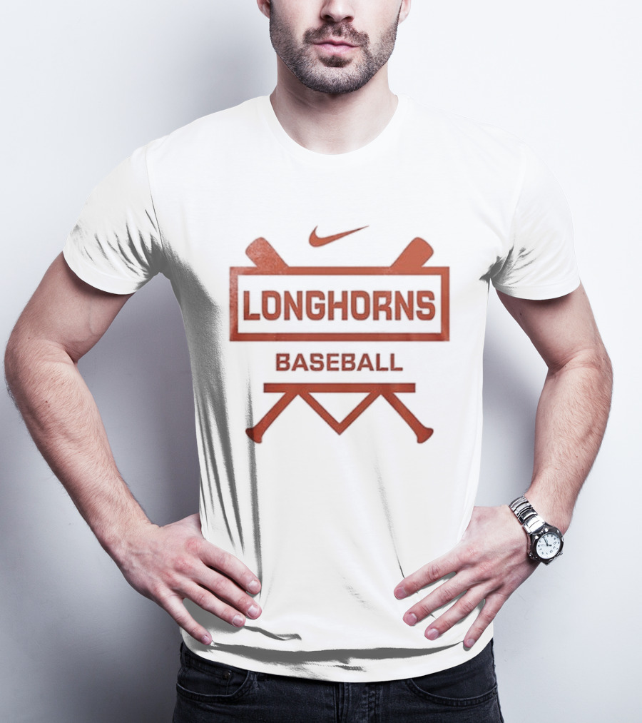 Longhorns Baseball Nike Logo Let's Go T-Shirt