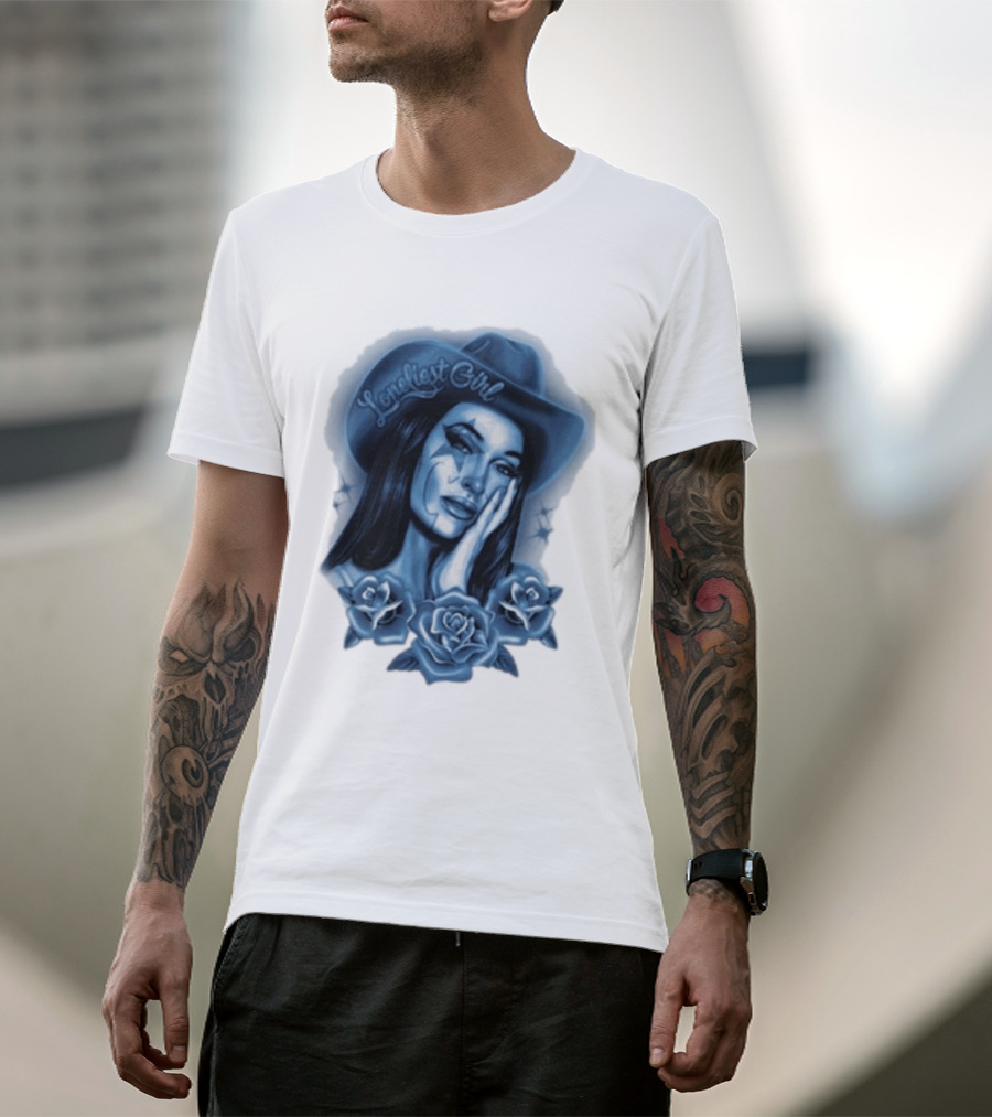 Kacey Musgraves Middle Of Nowhere Tour 2026 Loneliest Girl Airbrush Roses Blue Hat T-Shirt