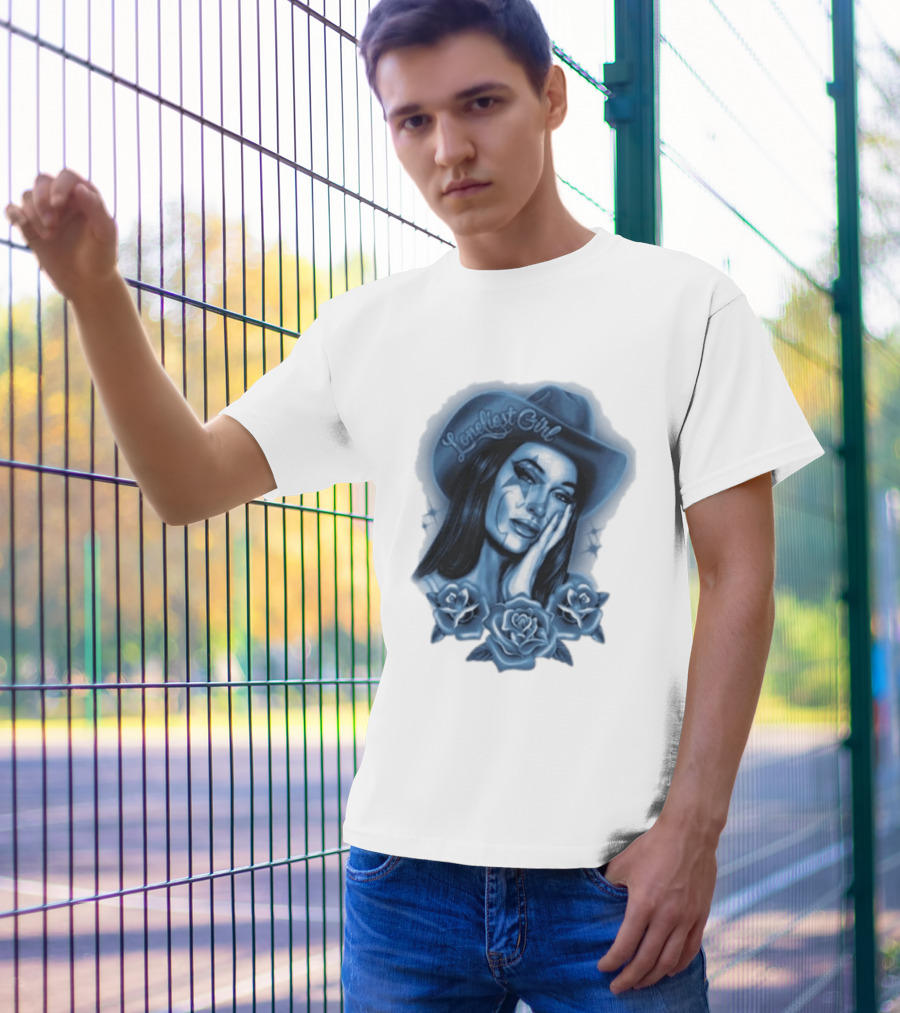 Kacey Musgraves Middle Of Nowhere Tour 2026 Loneliest Girl Airbrush Roses Blue Hat T-Shirt