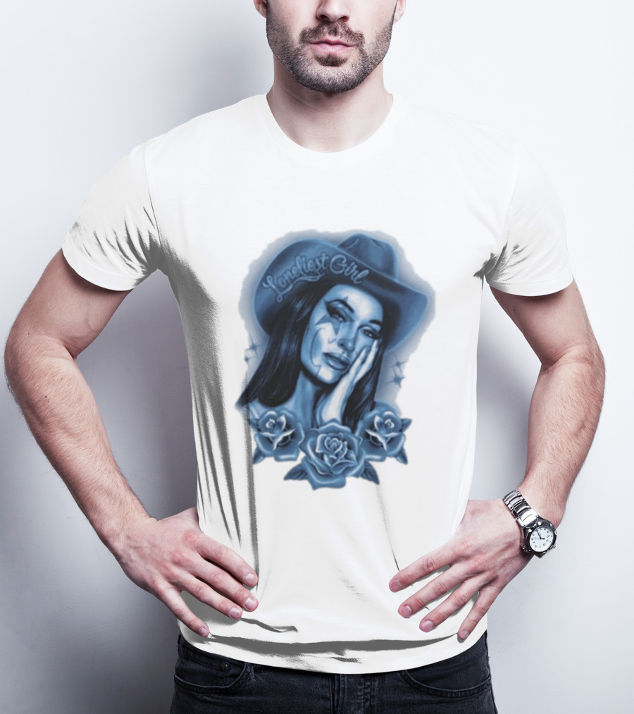 Kacey Musgraves Middle Of Nowhere Tour 2026 Loneliest Girl Airbrush Roses Blue Hat T-Shirt