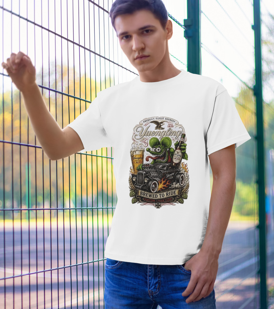 Yuengling Rat Fink Brewed To Ride Kustom Lager Club America's Oldest Brewery Since 1829 T-Shirt