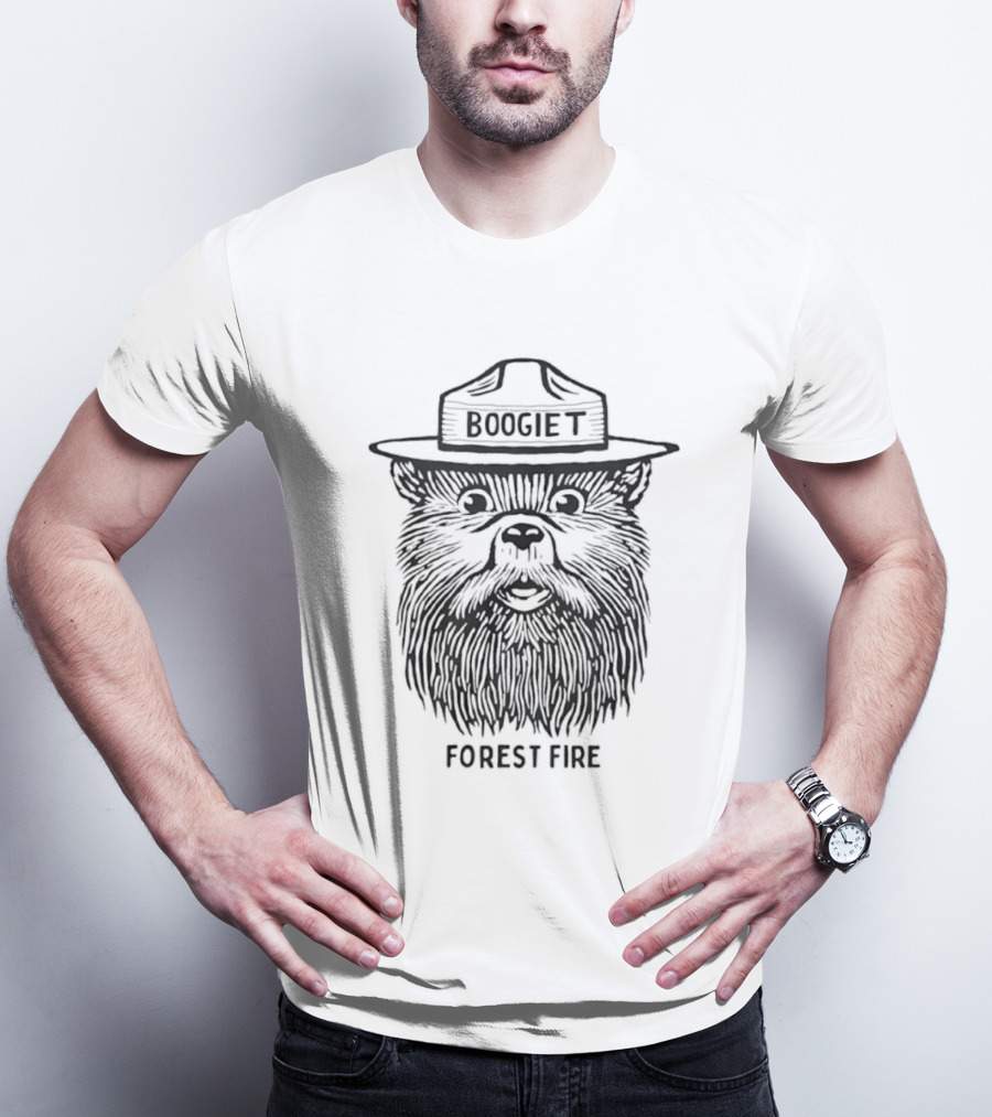 Boogie Forest Fire EDM Dubstep Music Artist Bear T-Shirt
