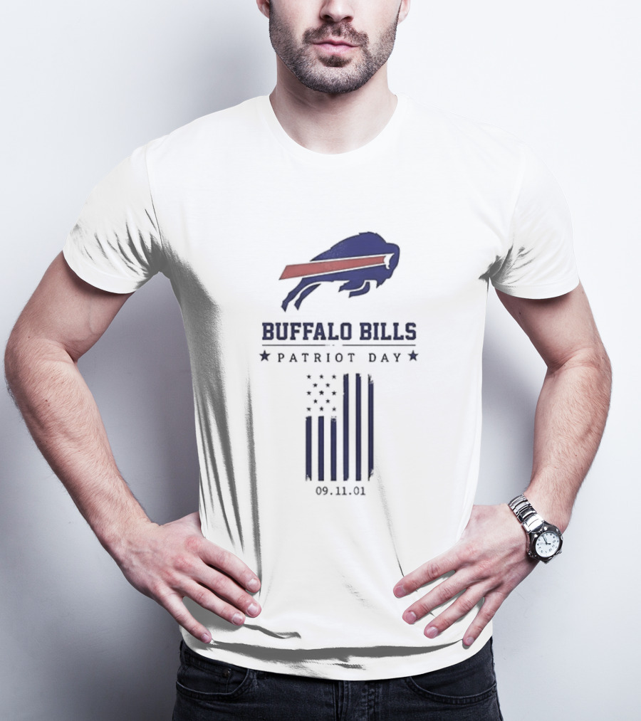 Buffalo Bills Patriot Day 09 11 01 Flag T-Shirt