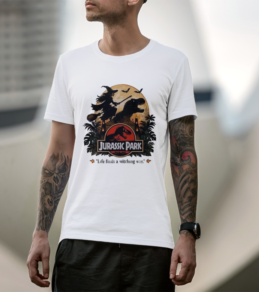 Jurassic Park Life Finds A Witching Way Halloween T-Shirt