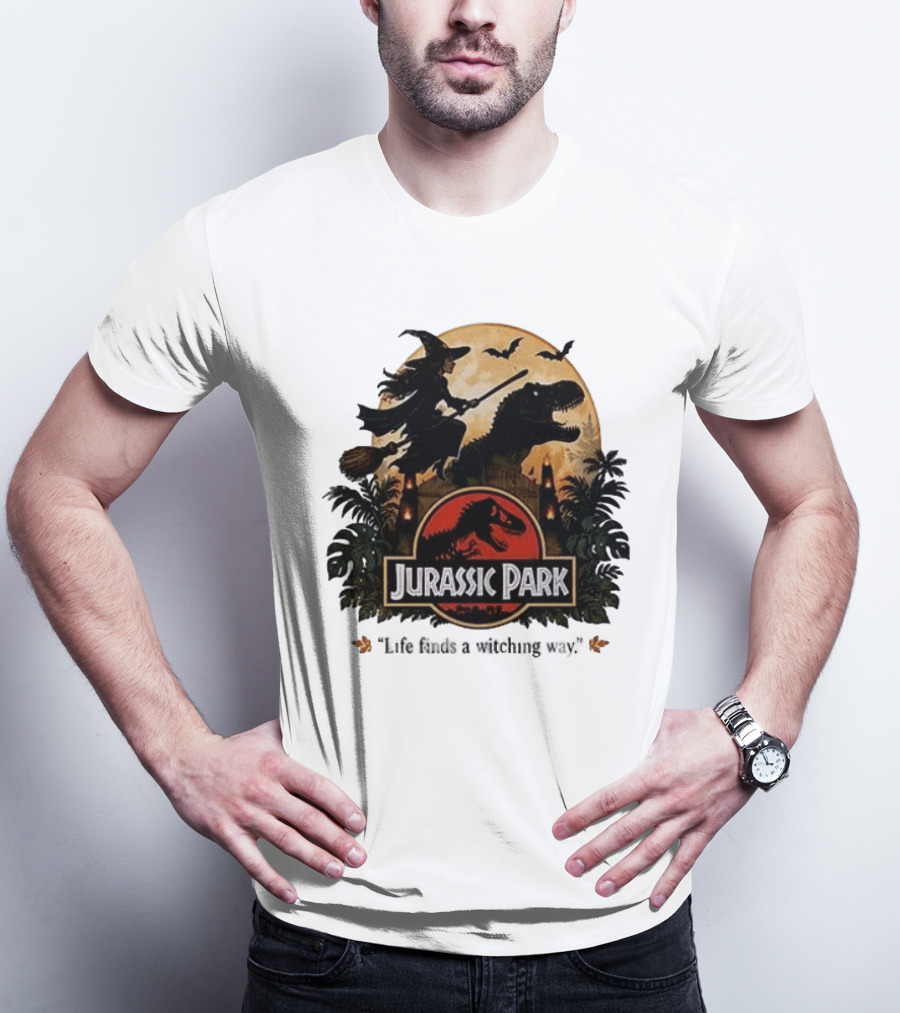 Jurassic Park Life Finds A Witching Way Halloween T-Shirt