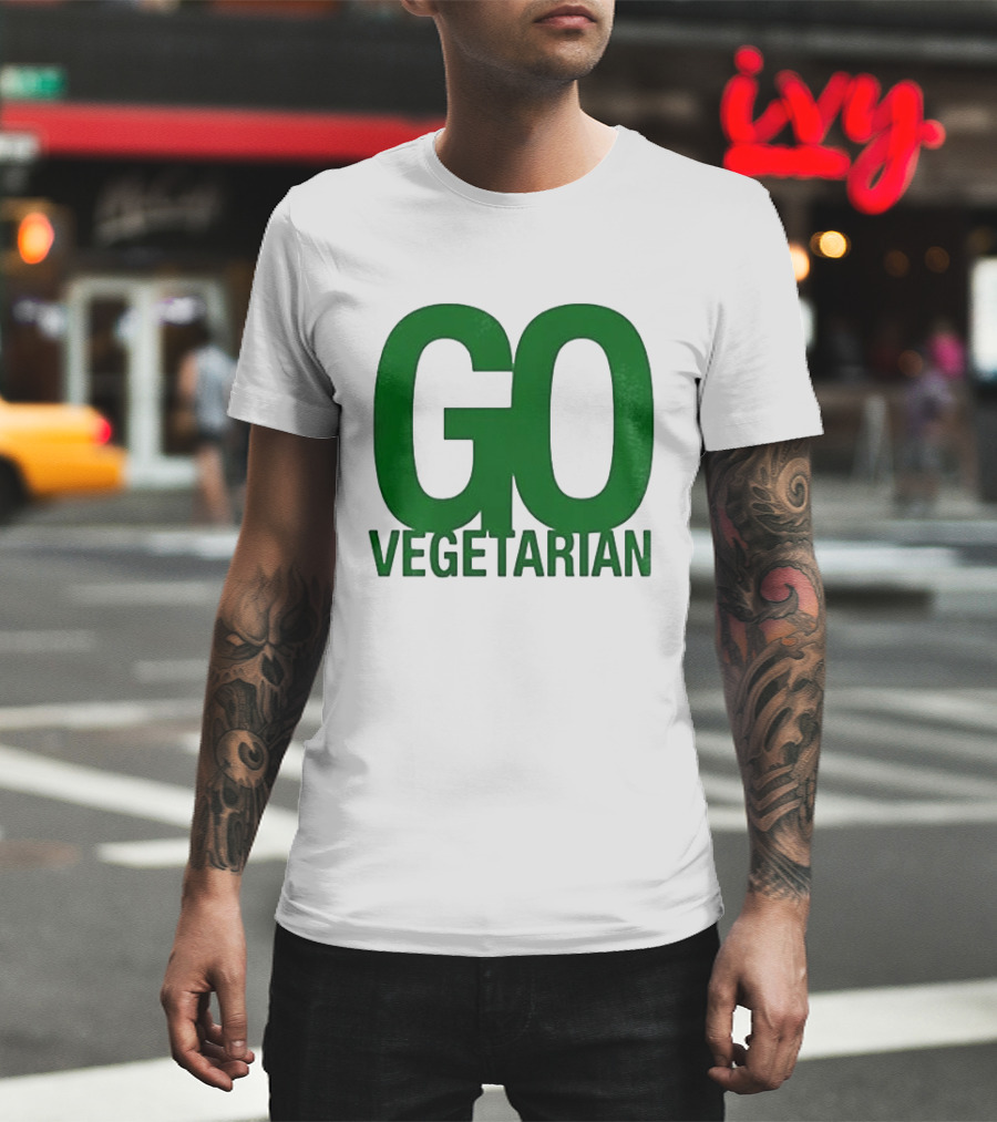 Justice Hamburgers Are Made Of What Go Vegetarian Cow T-Shirt