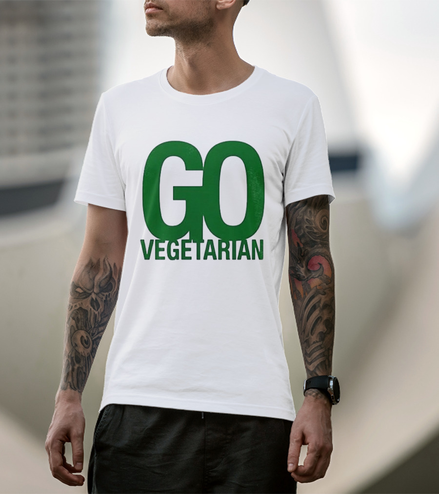 Justice Hamburgers Are Made Of What Go Vegetarian Cow T-Shirt