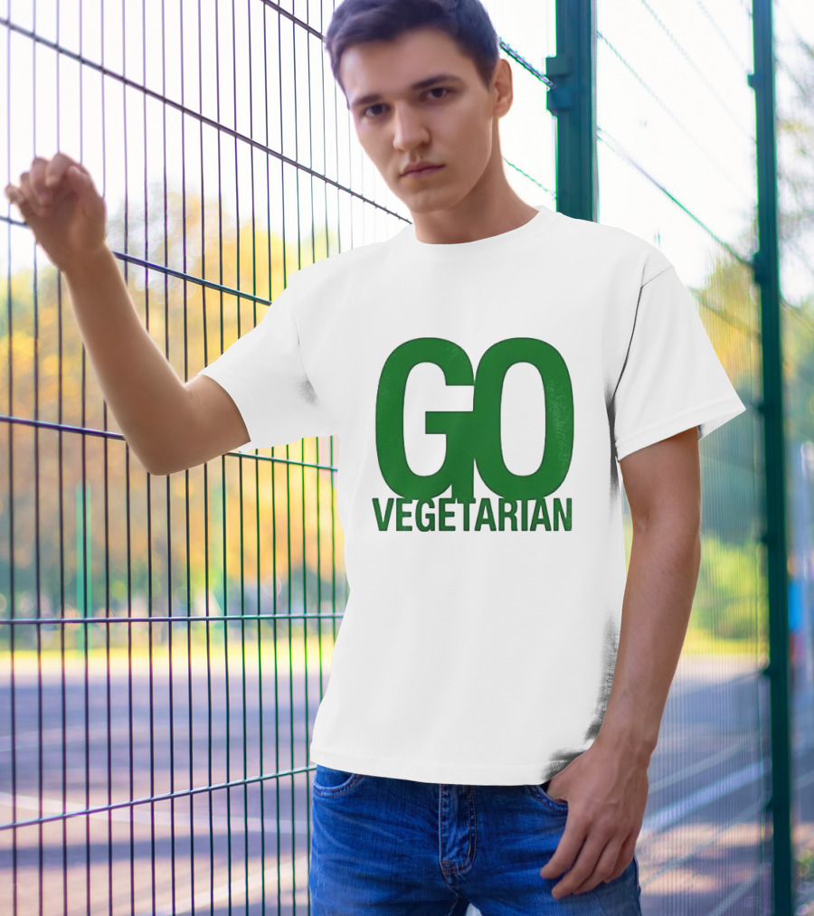 Justice Hamburgers Are Made Of What Go Vegetarian Cow T-Shirt