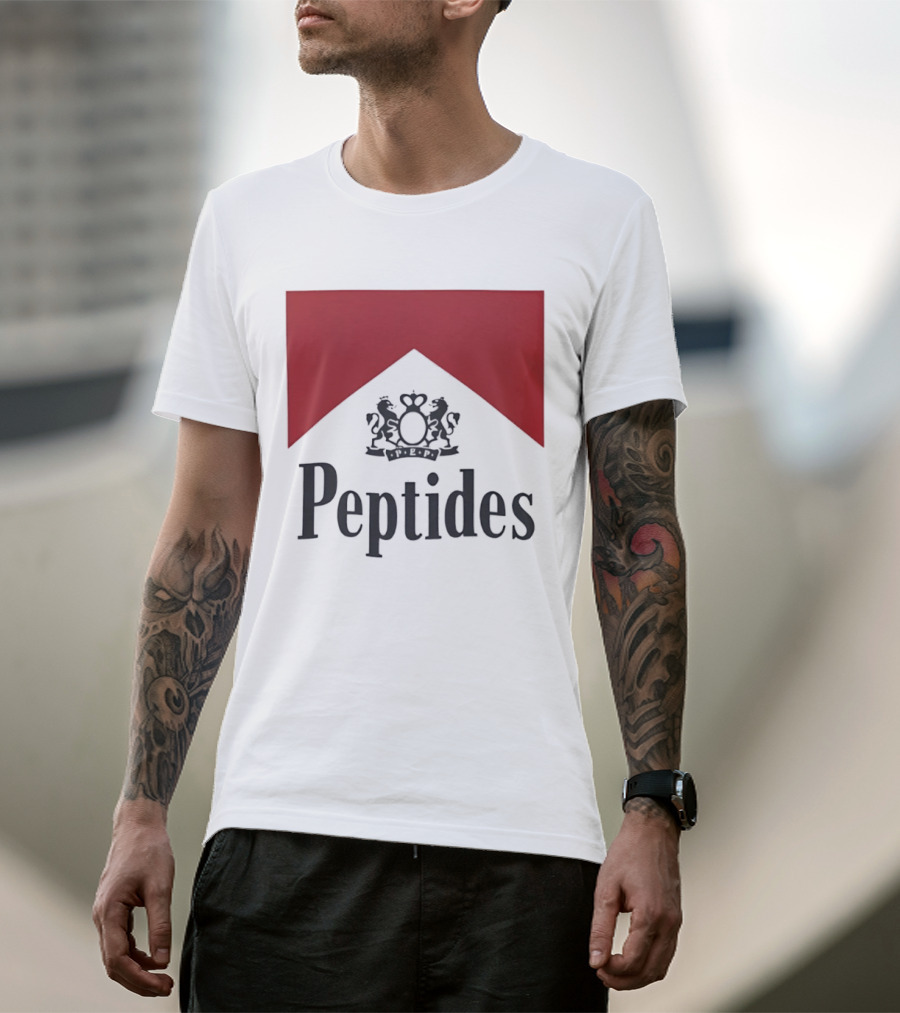 Peptides Regal Crest And Red Banner T-Shirt