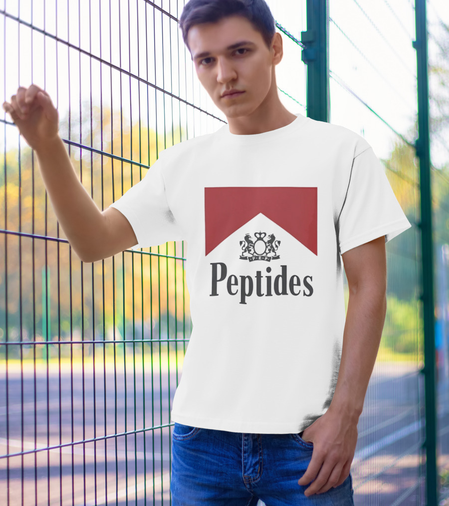 Peptides Regal Crest And Red Banner T-Shirt