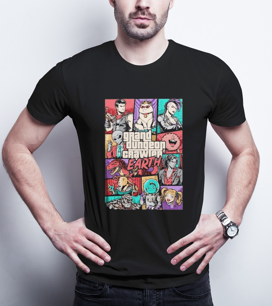 Grand Dungeon Crawler Earth Fantasy Characters Compilation T-Shirt