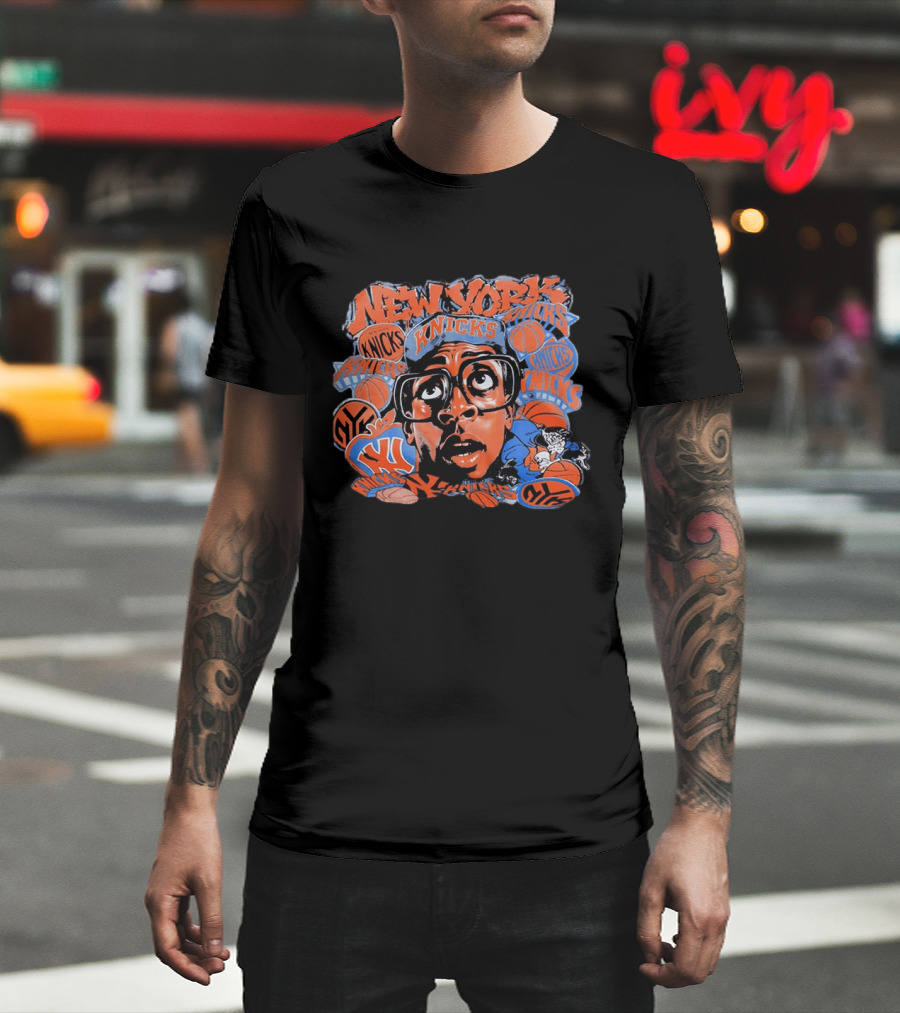 Spike Lee New York Knicks NBA Basketball Retro Graffiti T-Shirt