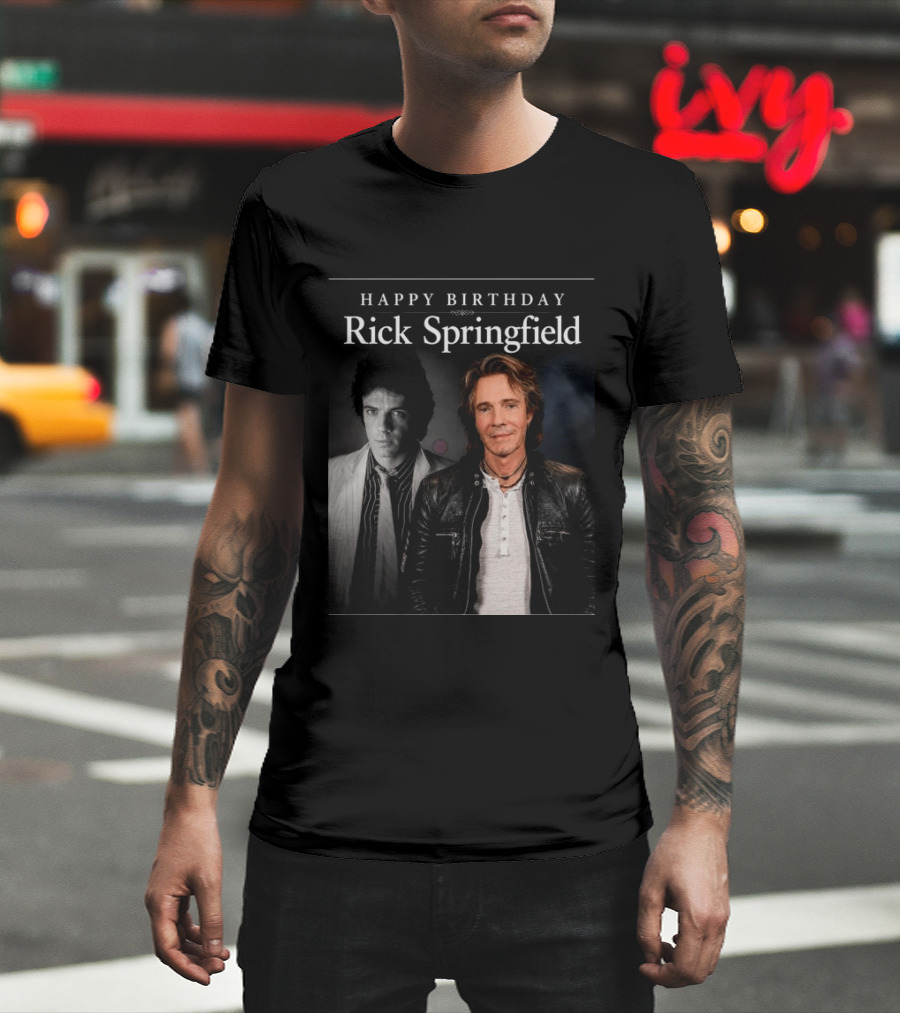 Happy Birthday Rick Springfield Retro And Modern T-Shirt