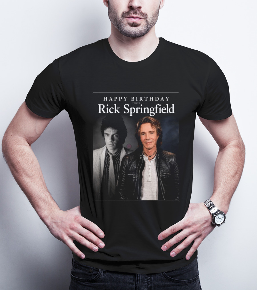 Happy Birthday Rick Springfield Retro And Modern T-Shirt