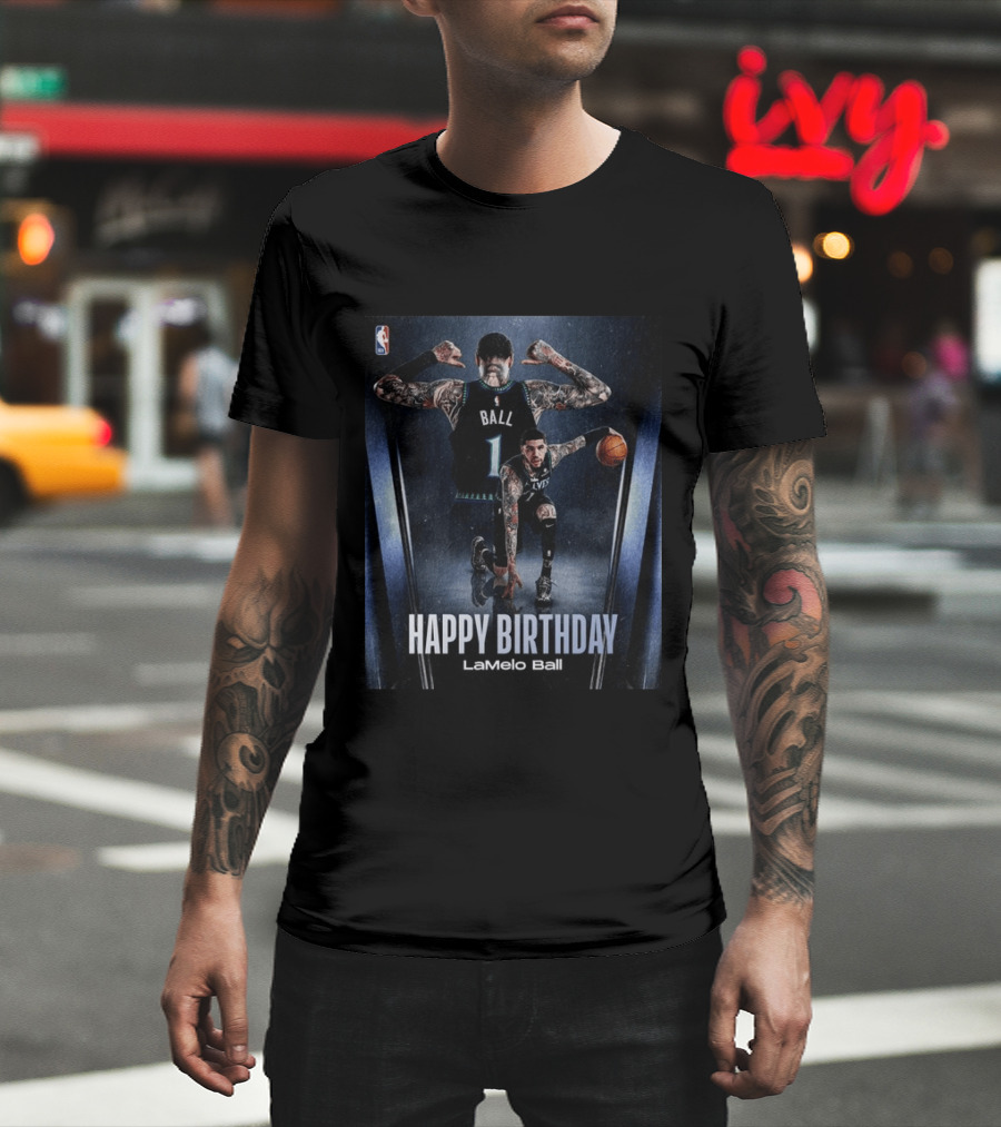 LaMelo Ball Happy Birthday Celebration With NBA Team Jersey T-Shirt