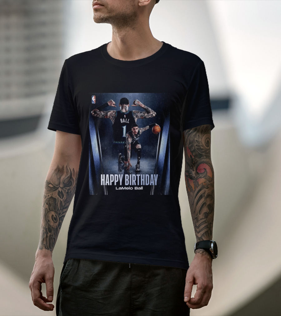 LaMelo Ball Happy Birthday Celebration With NBA Team Jersey T-Shirt