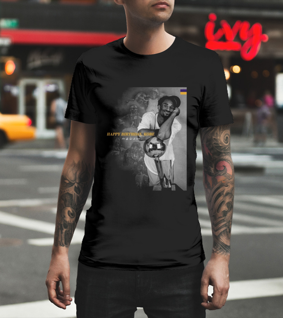 Legend Laker Happy Birthday Kobe Iconic Moments And Achievements T-Shirt