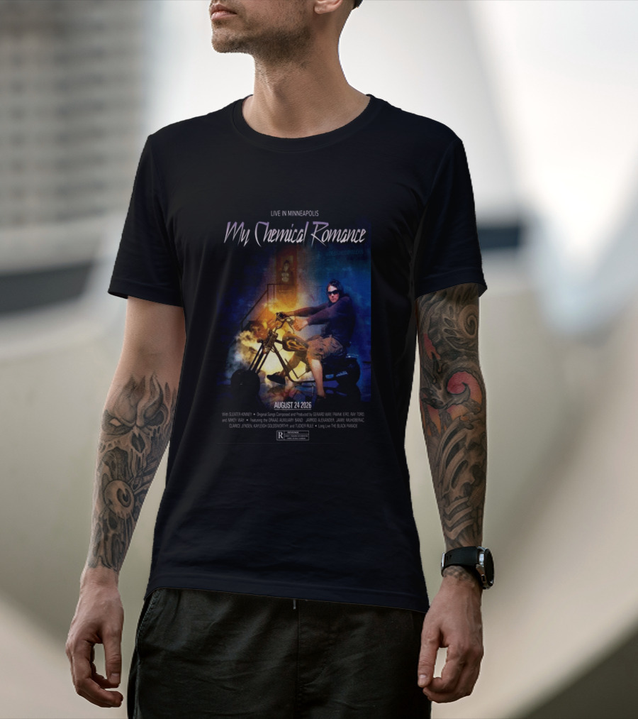 Live In Minneapolis My Chemical Romance August 24 2026 With Sleater Kinney T-Shirt