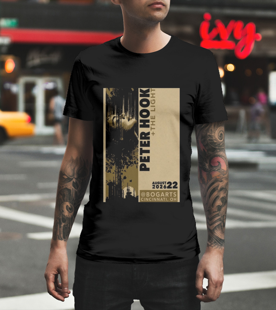 Peter Hook And The Light Live At Bogarts Cincinnati 2026 T-Shirt