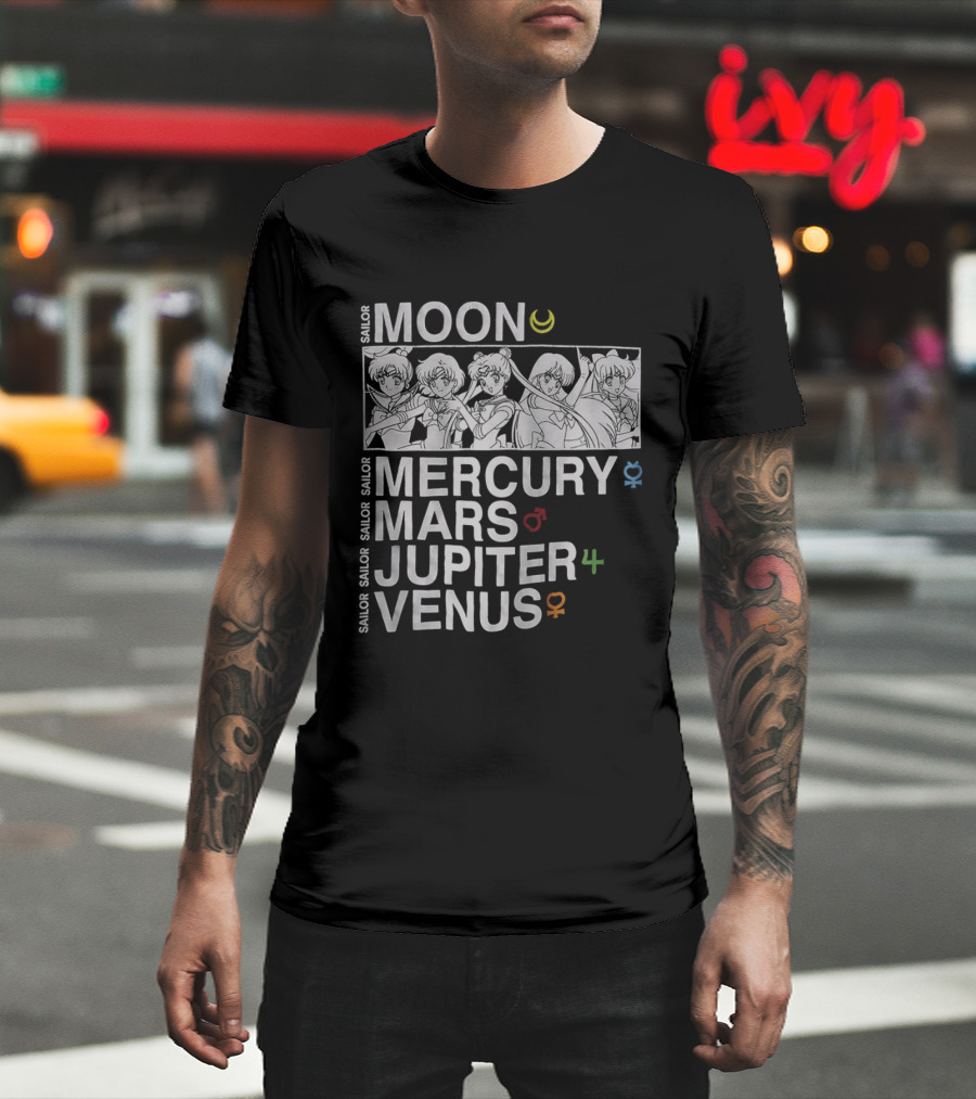 Sailor Moon Mercury Mars Jupiter Venus T-Shirt