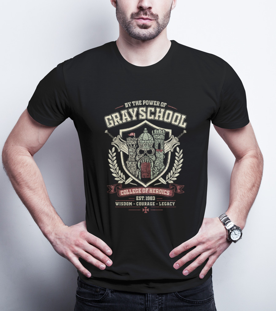 By The Power Of Grayskull College Of Heroics Wisdom Courage Legacy T-Shirt