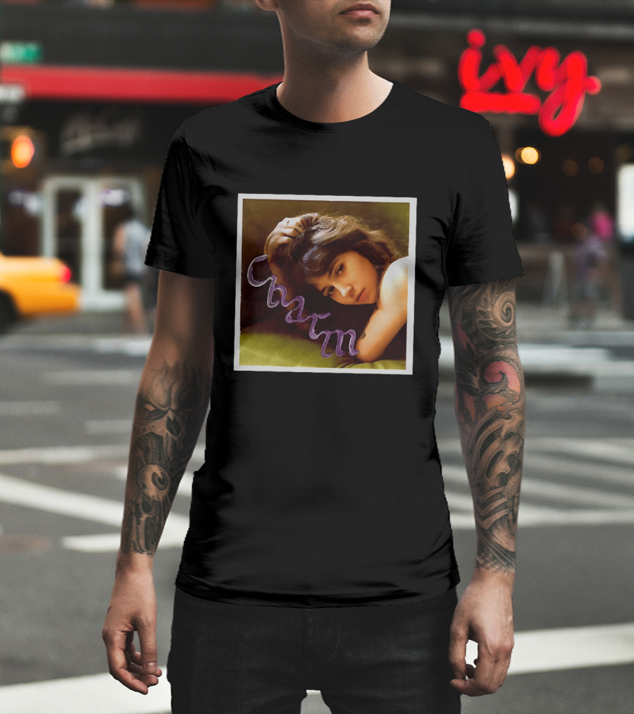 Clairo Charm Album Cover Art Vintage Portrait With Purple T-Shirt