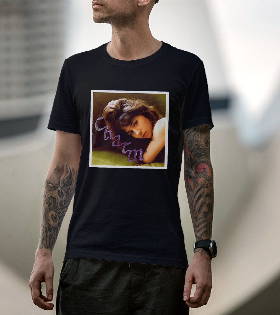 Clairo Charm Album Cover Art Vintage Portrait With Purple T-Shirt