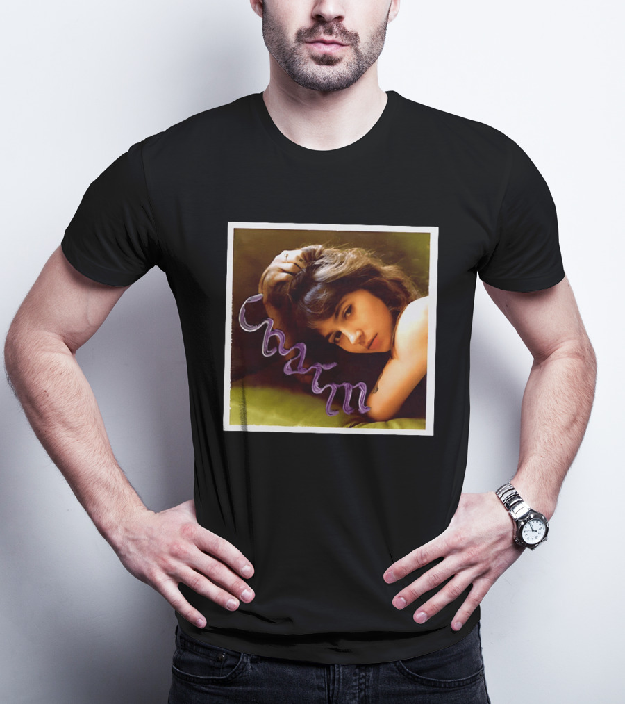Clairo Charm Album Cover Art Vintage Portrait With Purple T-Shirt