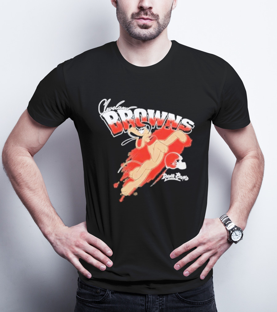 Disney Marvel Collection Pluto Cleveland Browns Collaboration T-Shirt