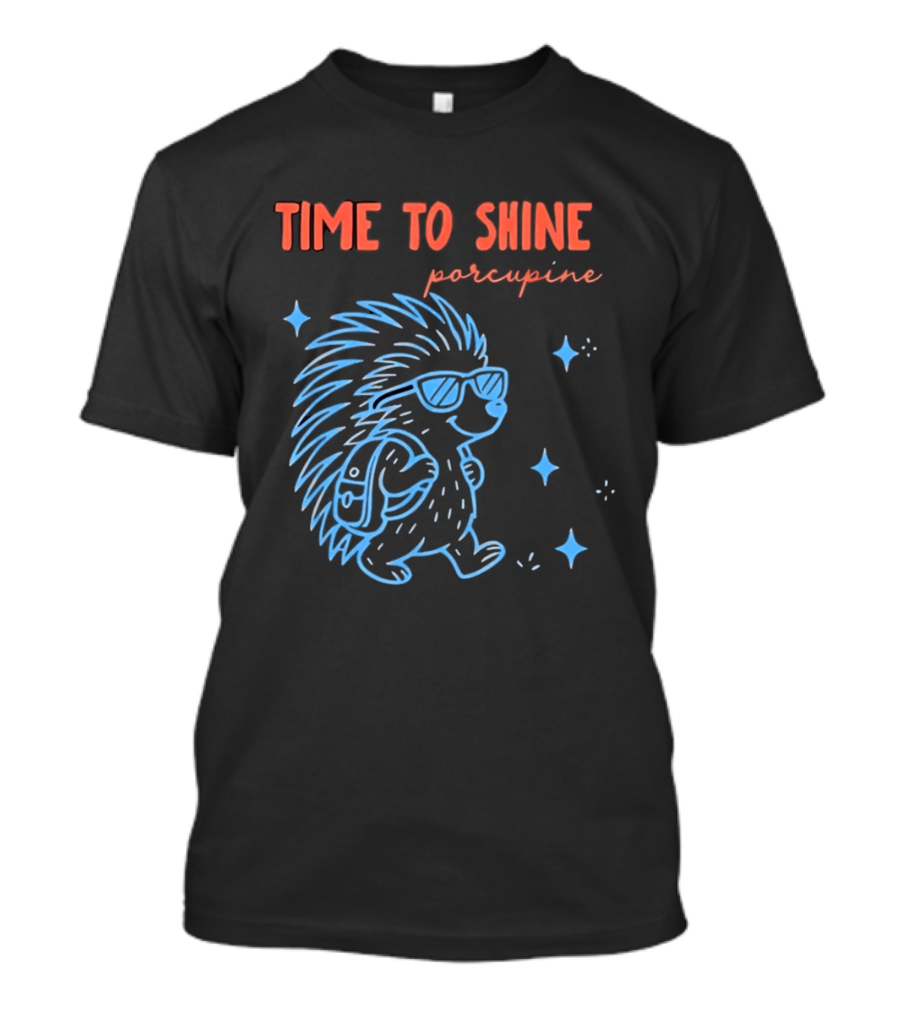 Time To Shine Porcupine Back To School Fun T-Shirt