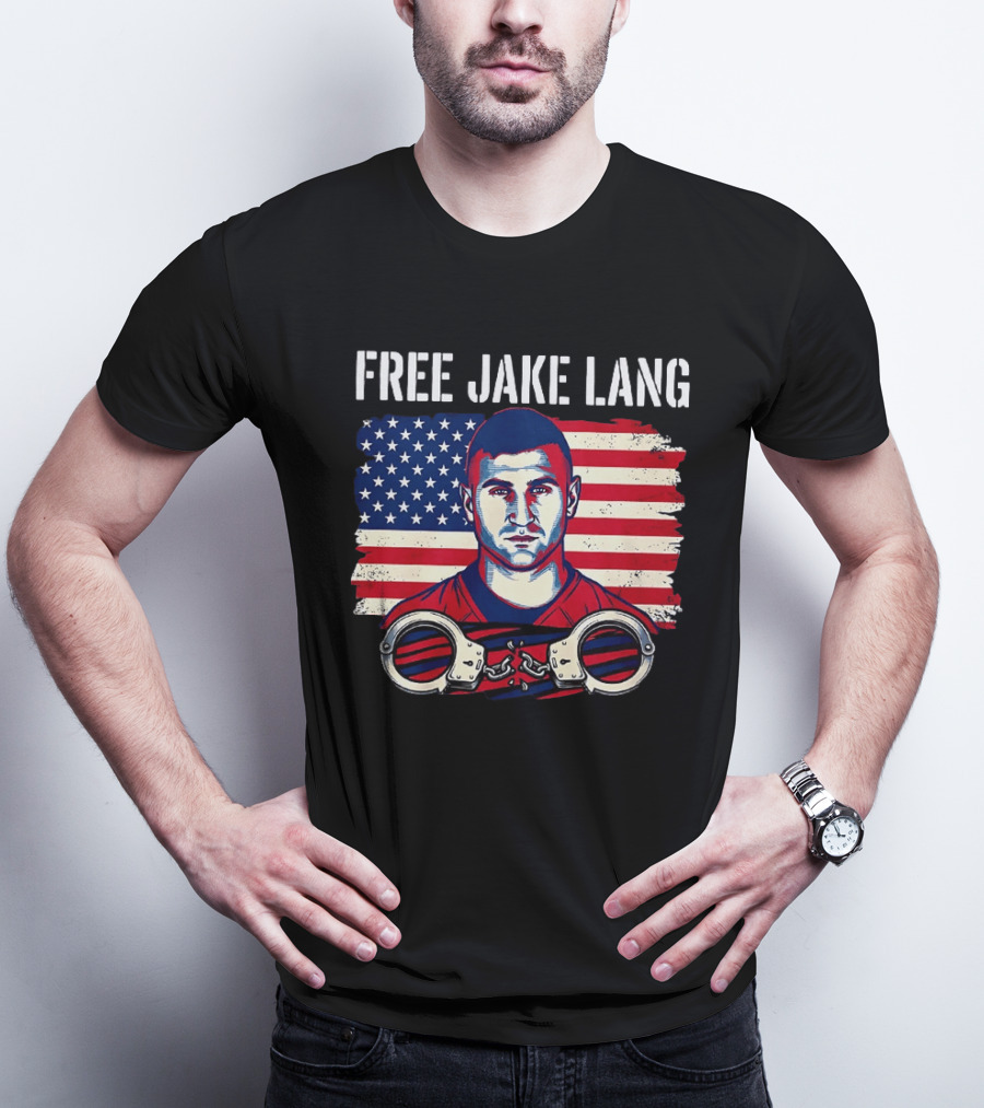 Free Jake Lang USA Flag Handcuffs T-Shirt