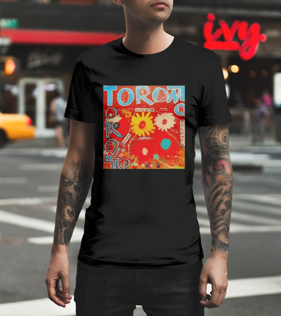 Toronto Floral By Ceare Painting Colorful Flowers T-Shirt