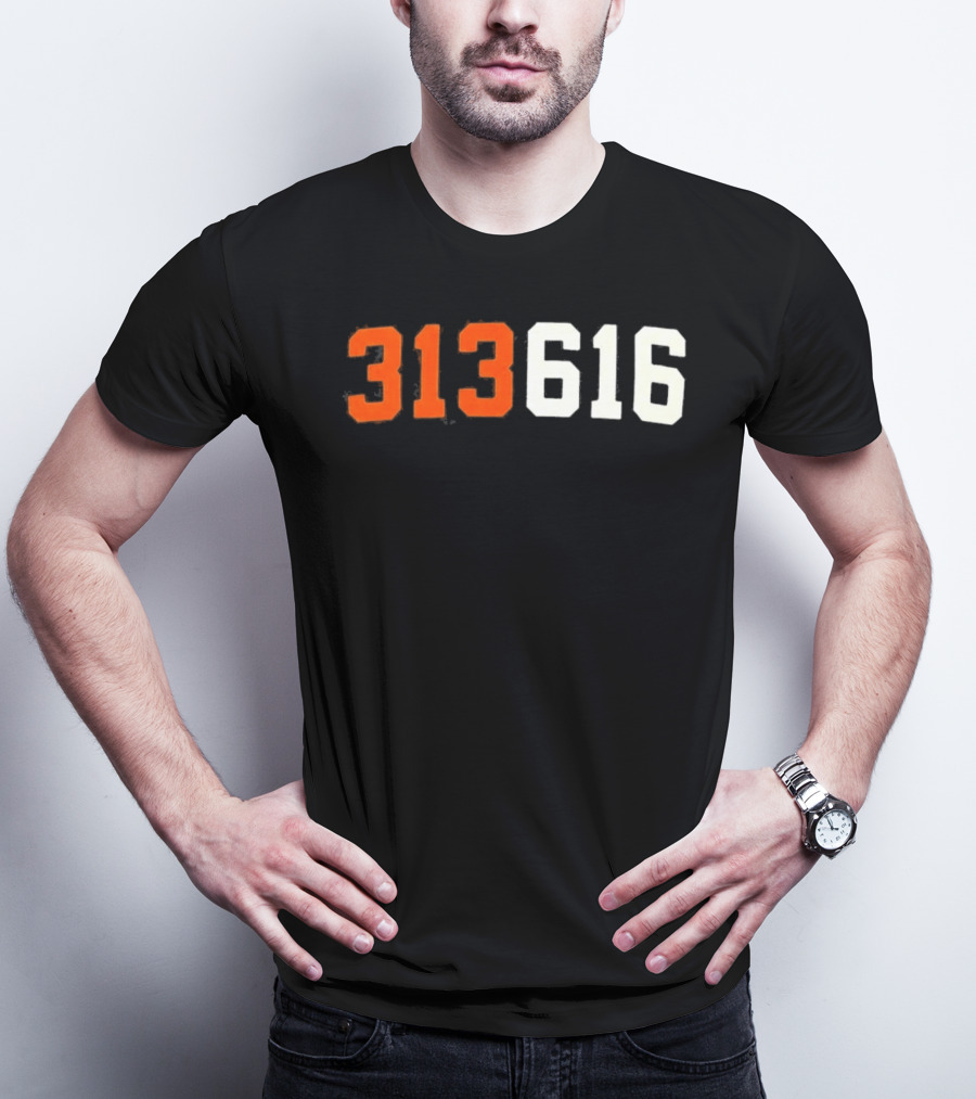 Isaac Teslaa 313 616 Retro Number T-Shirt