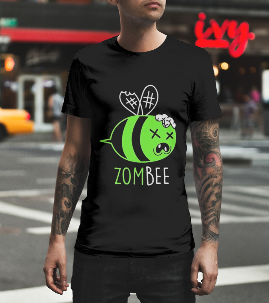 Zombee Brainy Undead Insect Horror Bee T-Shirt