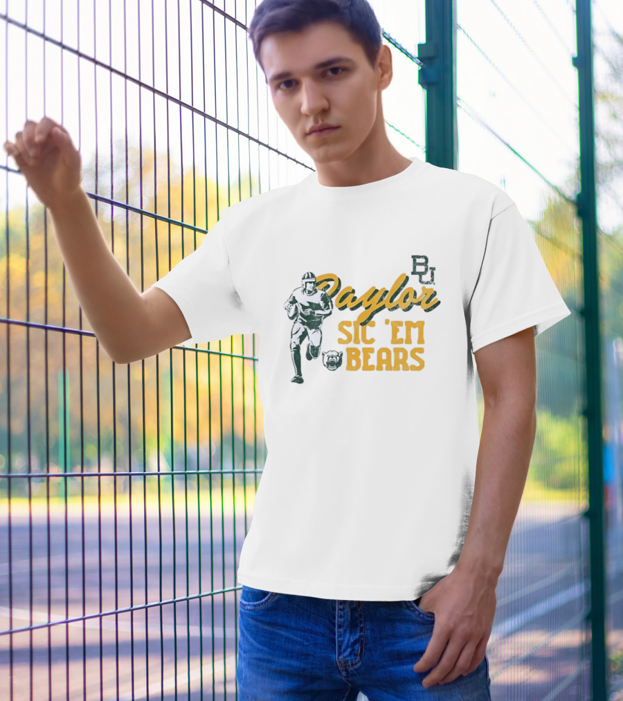 Baylor Bears Sic 'Em BU Football Eighteen Forty Five T-Shirt