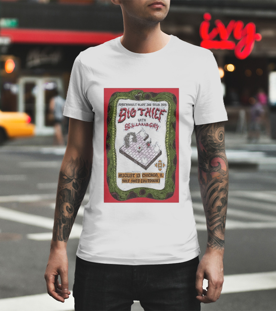 Somersault'slide 360 Tour 2026 Big Thief With Ben Lamar Gay August 13 Chicago Salt Shed Outdoor T-Shirt