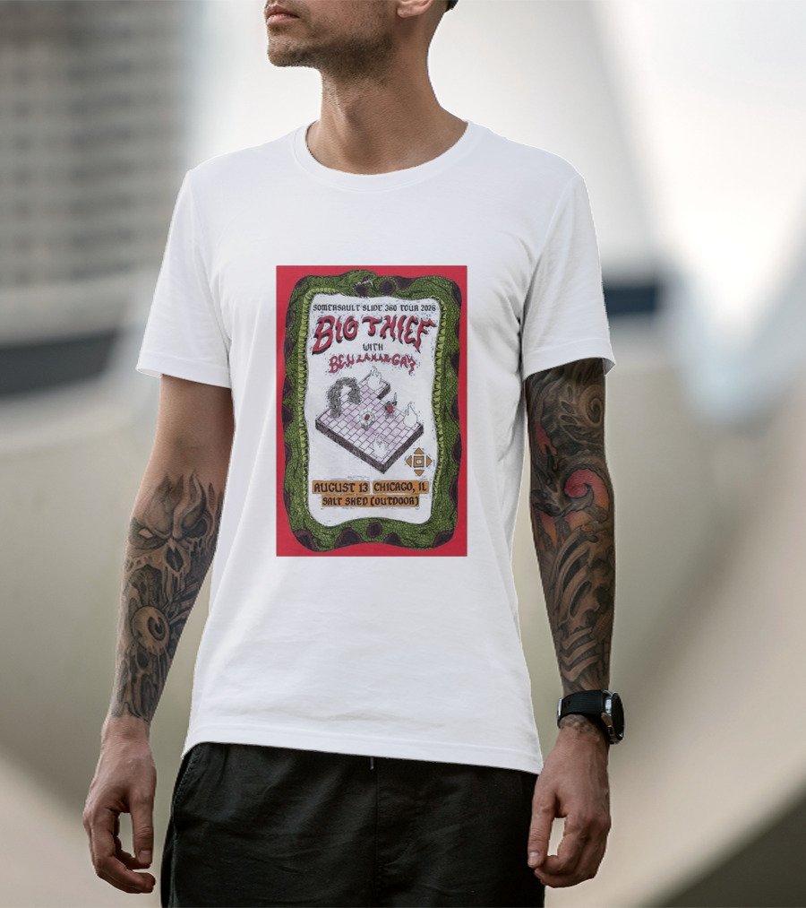 Somersault'slide 360 Tour 2026 Big Thief With Ben Lamar Gay August 13 Chicago Salt Shed Outdoor T-Shirt