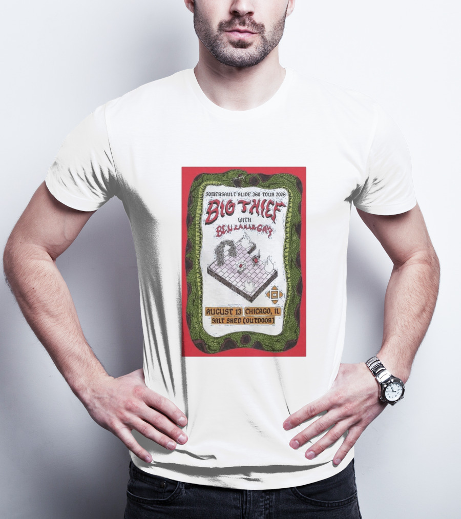 Somersault'slide 360 Tour 2026 Big Thief With Ben Lamar Gay August 13 Chicago Salt Shed Outdoor T-Shirt