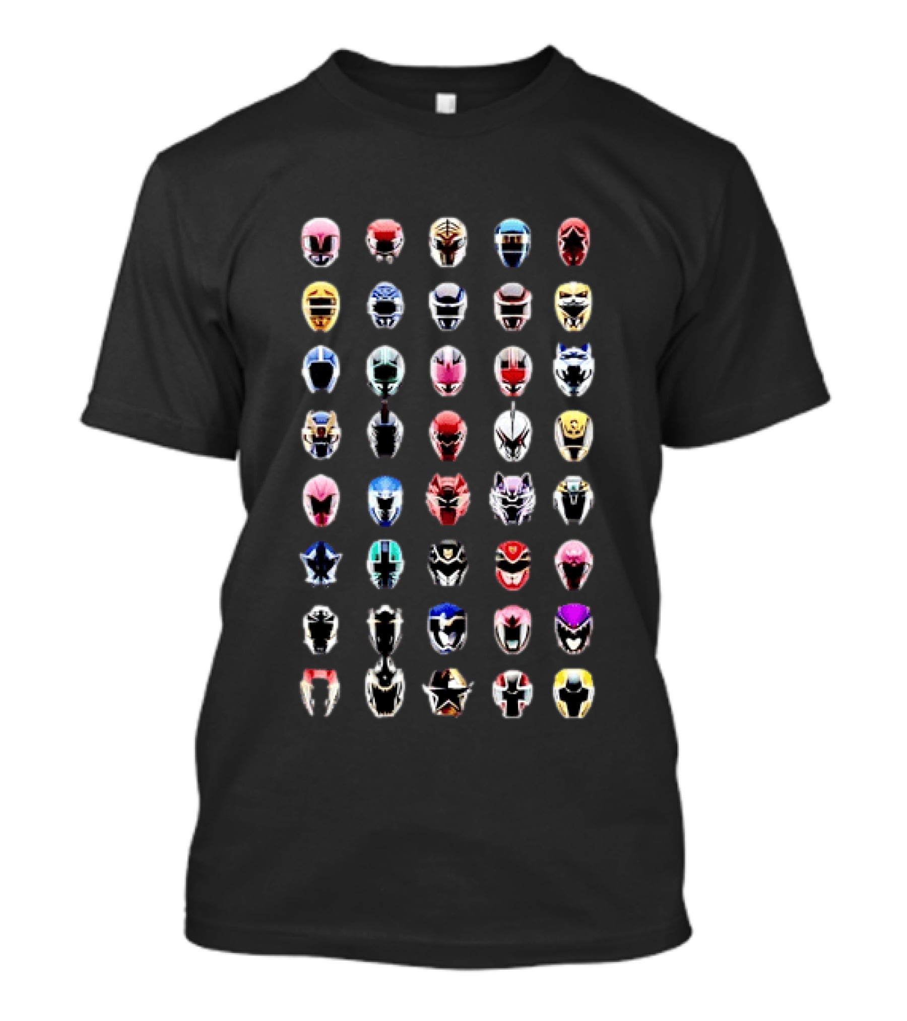 Power Rangers Helmet Compilation Super Sentai Collection T-Shirt