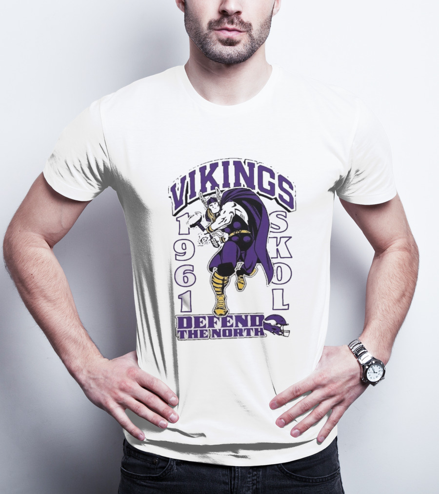 Vikings Skol 1961 Defend The North Thor Minnesota T-Shirt