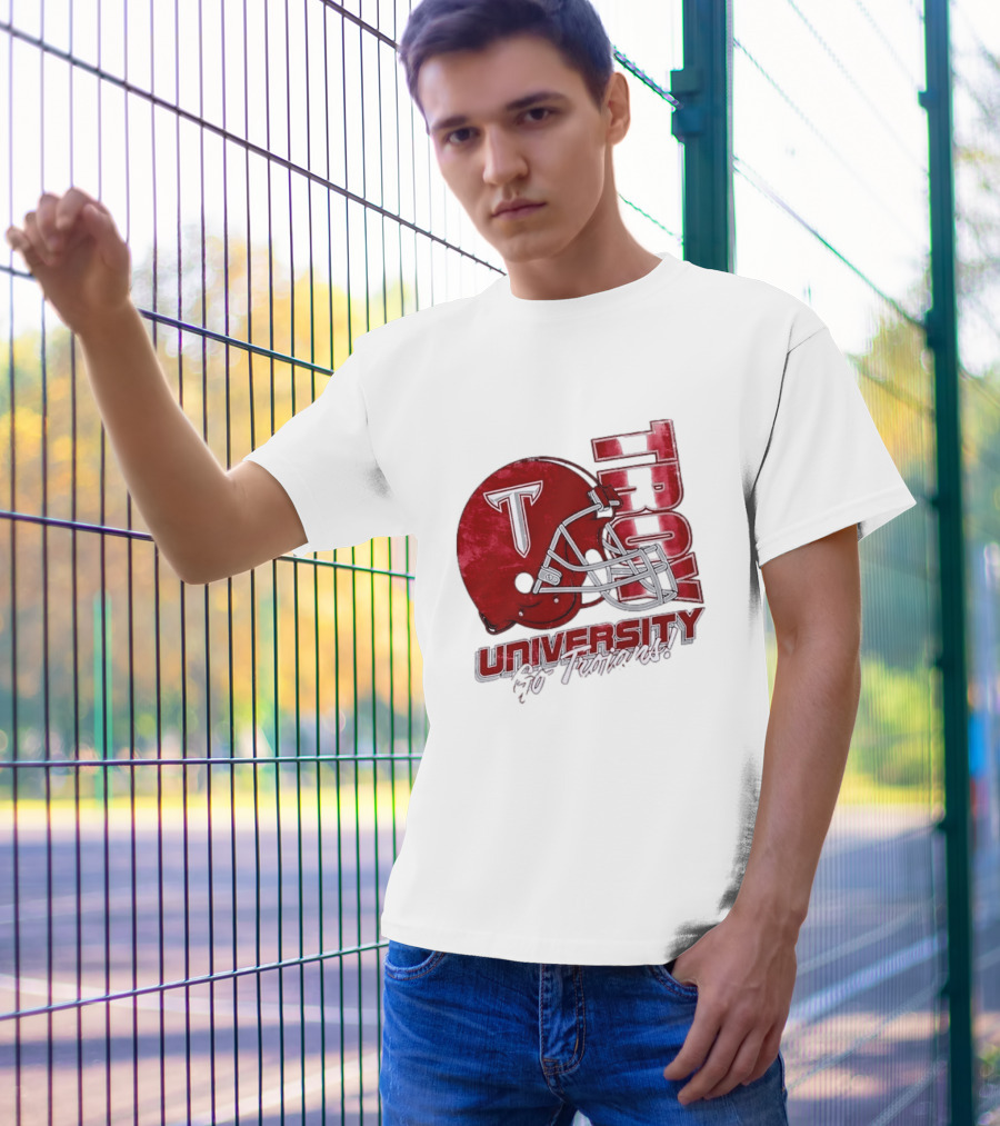 Troy Trojans University Go Trojans Football Helmet T T-Shirt