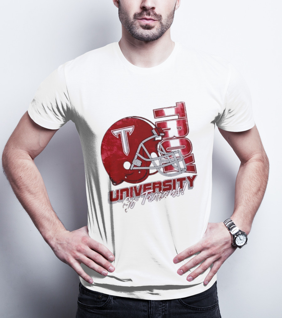 Troy Trojans University Go Trojans Football Helmet T T-Shirt