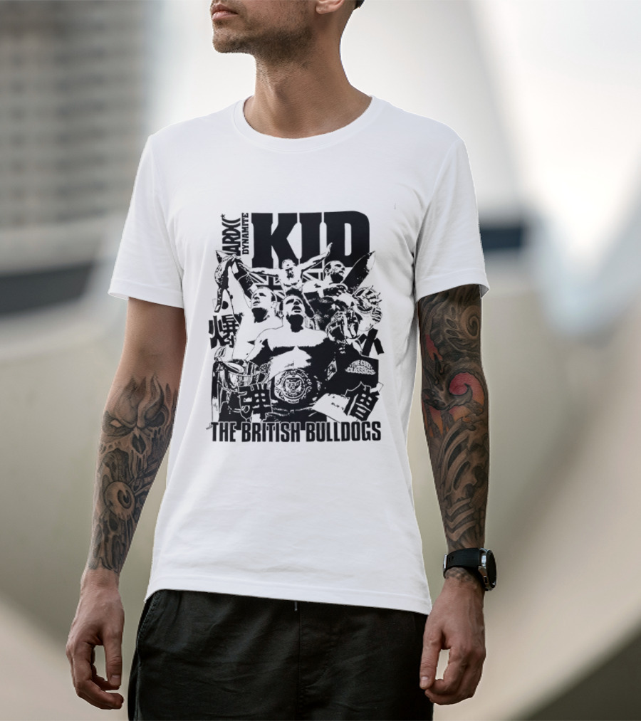 Dynamite Kid The British Bulldogs WWE Wrestling Cult T-Shirt