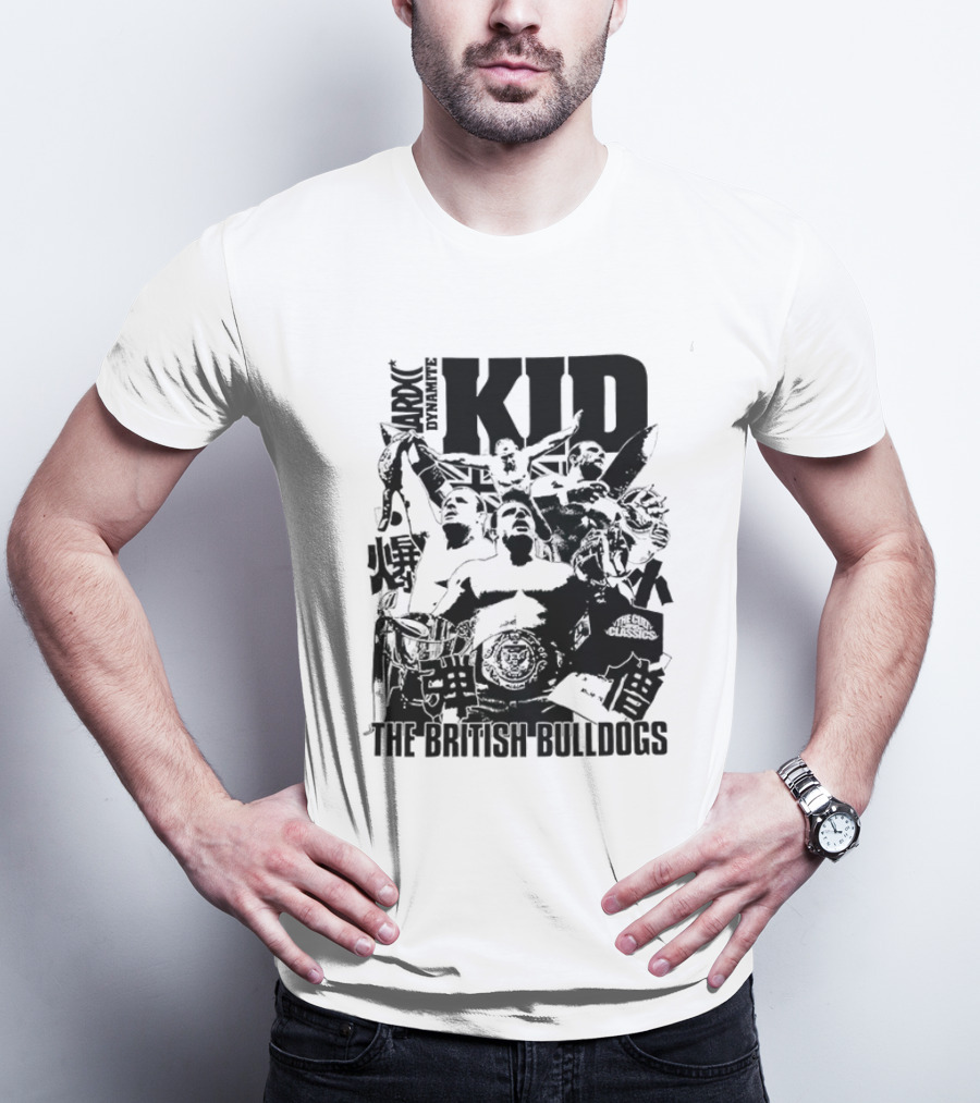 Dynamite Kid The British Bulldogs WWE Wrestling Cult T-Shirt
