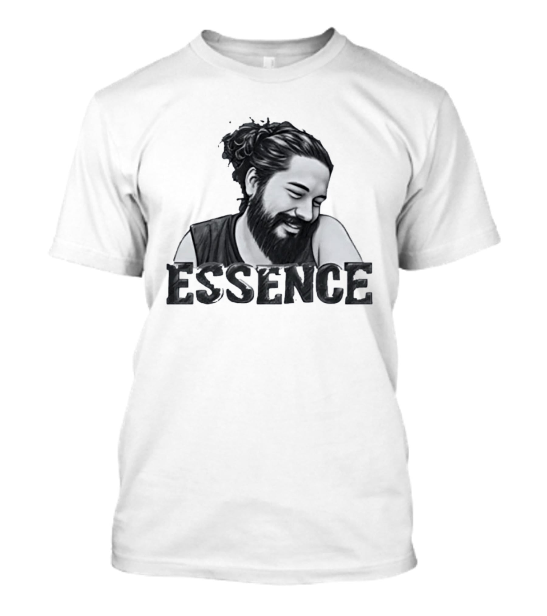 Essence Bearded Man Minimalist Smiling T-Shirt