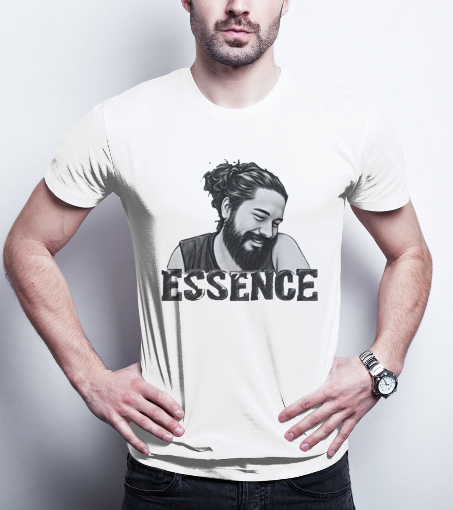 Essence Bearded Man Minimalist Smiling T-Shirt