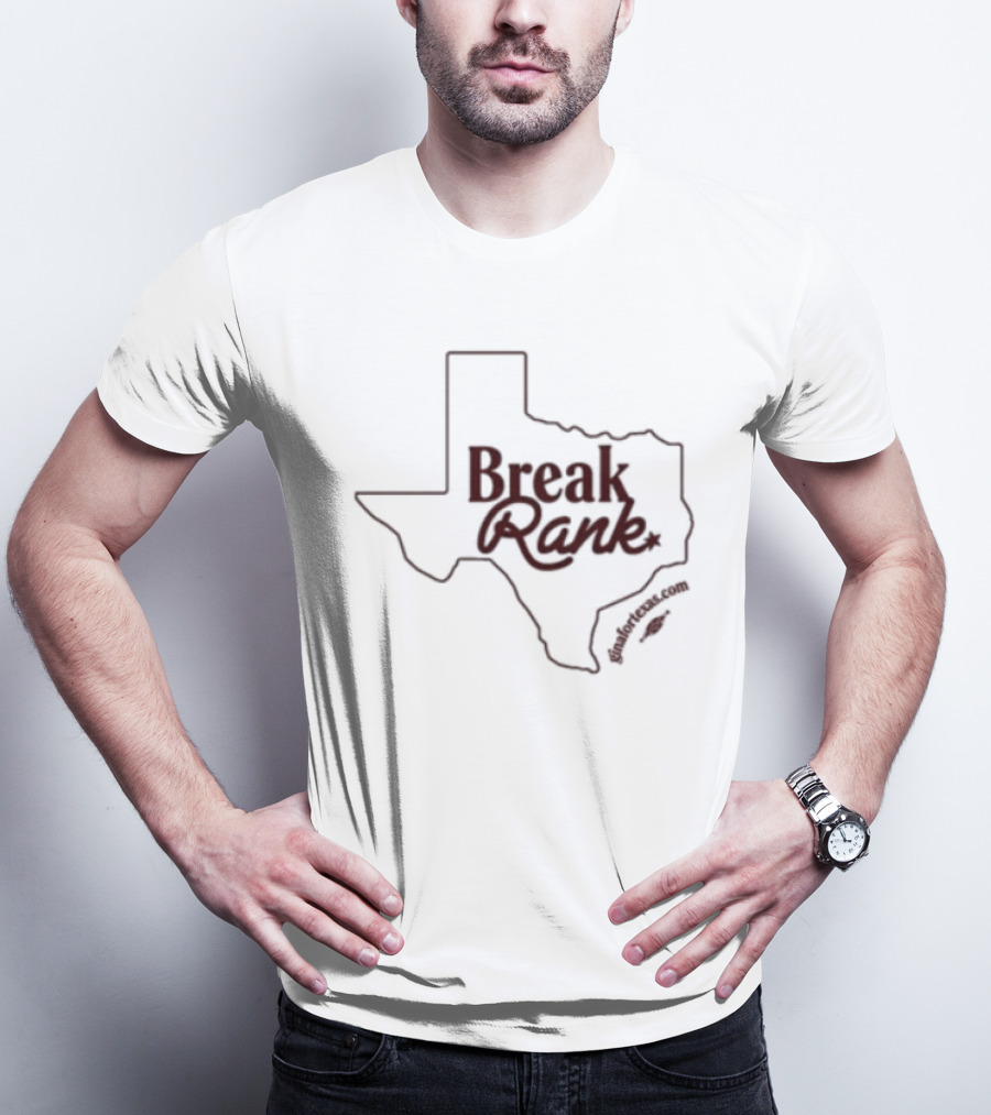 Gina Hinojosa Break Rank Texas Governor Store White T-Shirt
