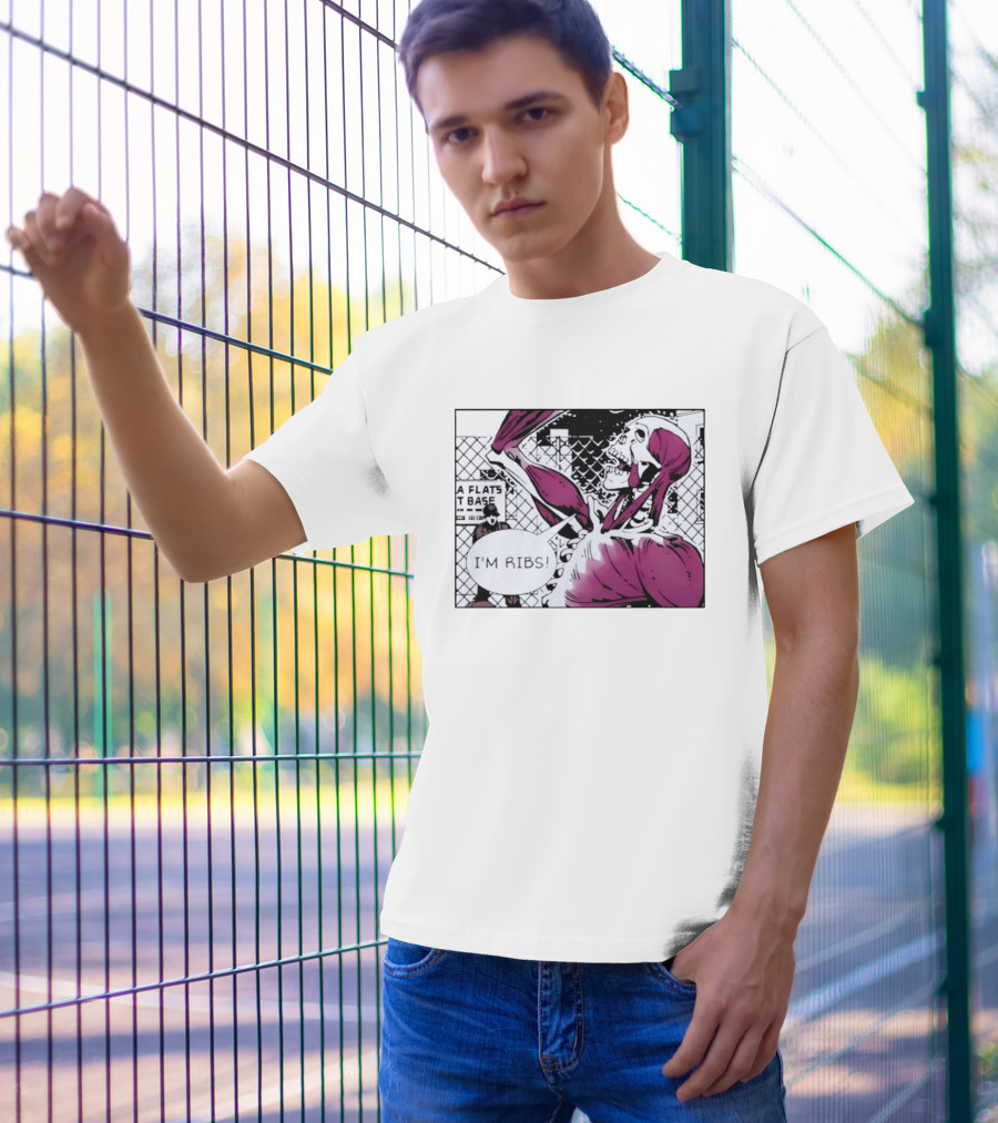 I'm Ribs Comic Panel Skeleton Pop Art Muscular Anatomy T-Shirt
