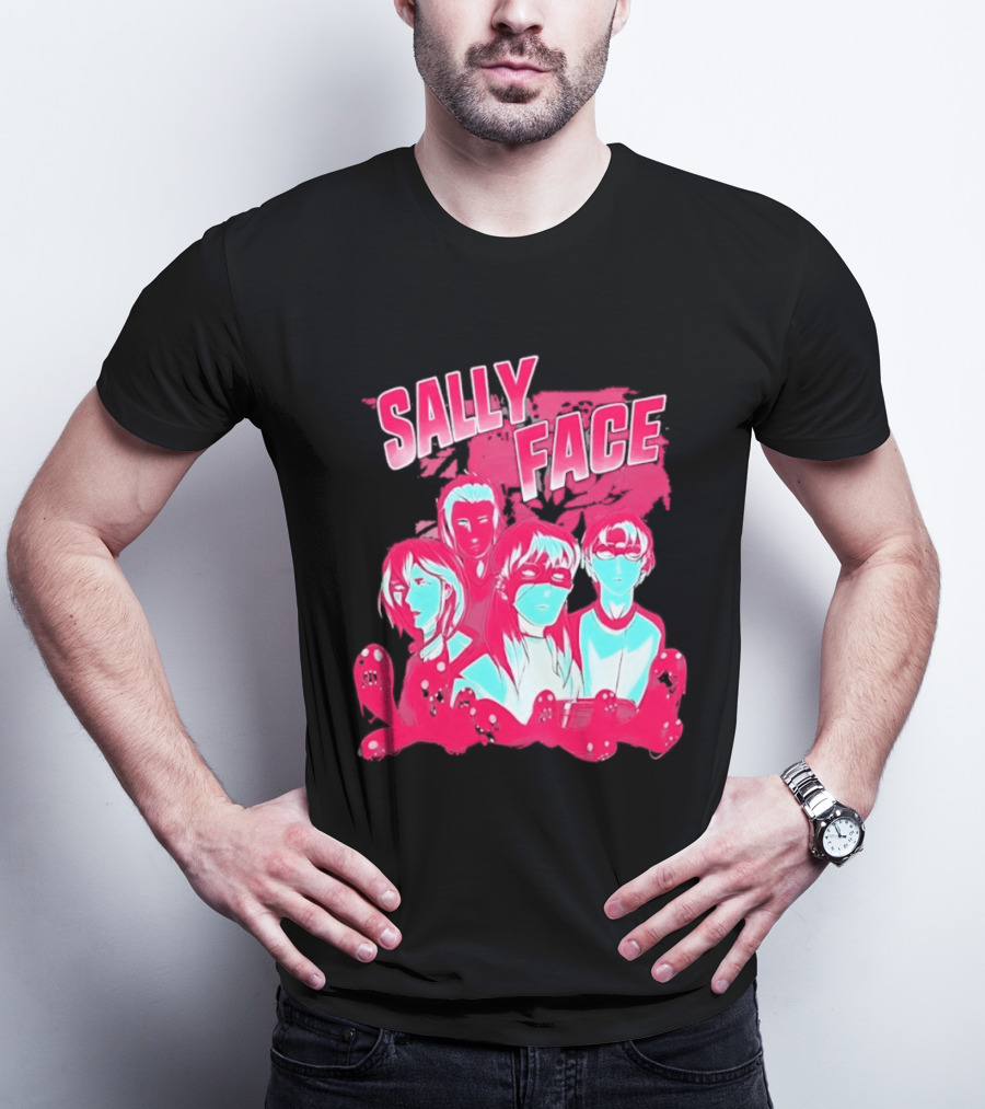 Sally Face Characters Group Indie Game Sal Fisher T-Shirt