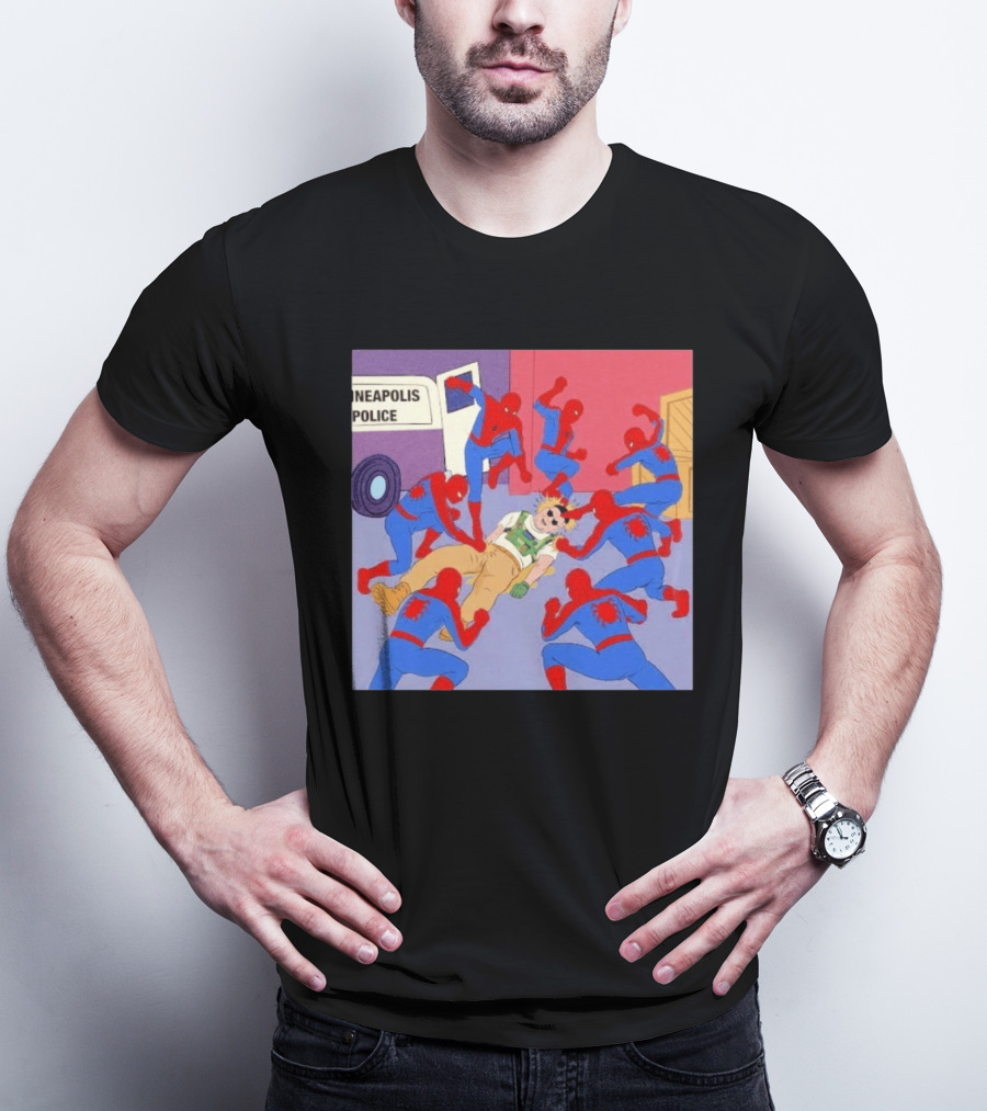 Spider Man Minneapolis Police Kicking Jake Lang T-Shirt